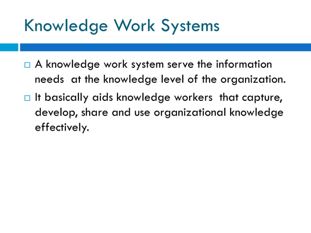 Types of Information Systems | PPT