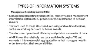 TYPES OF INFORMATION SYSTEMS MIS (2).ppt