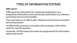 TYPES OF INFORMATION SYSTEMS MIS (2).ppt