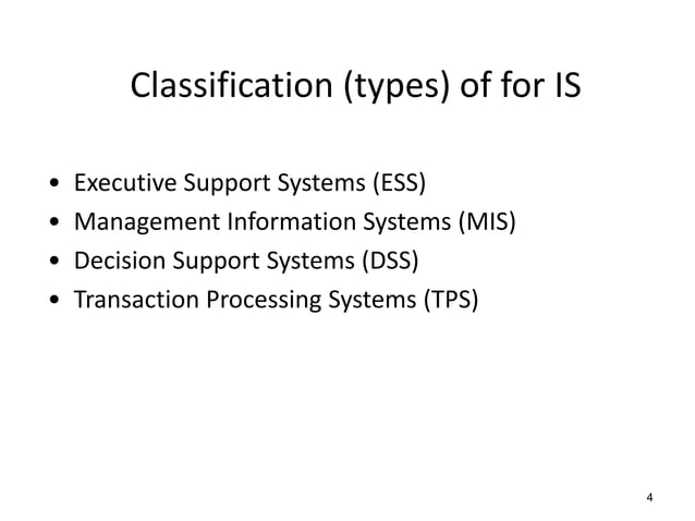 Types of Information systems tps to EIS.pptx | Operating Systems ...