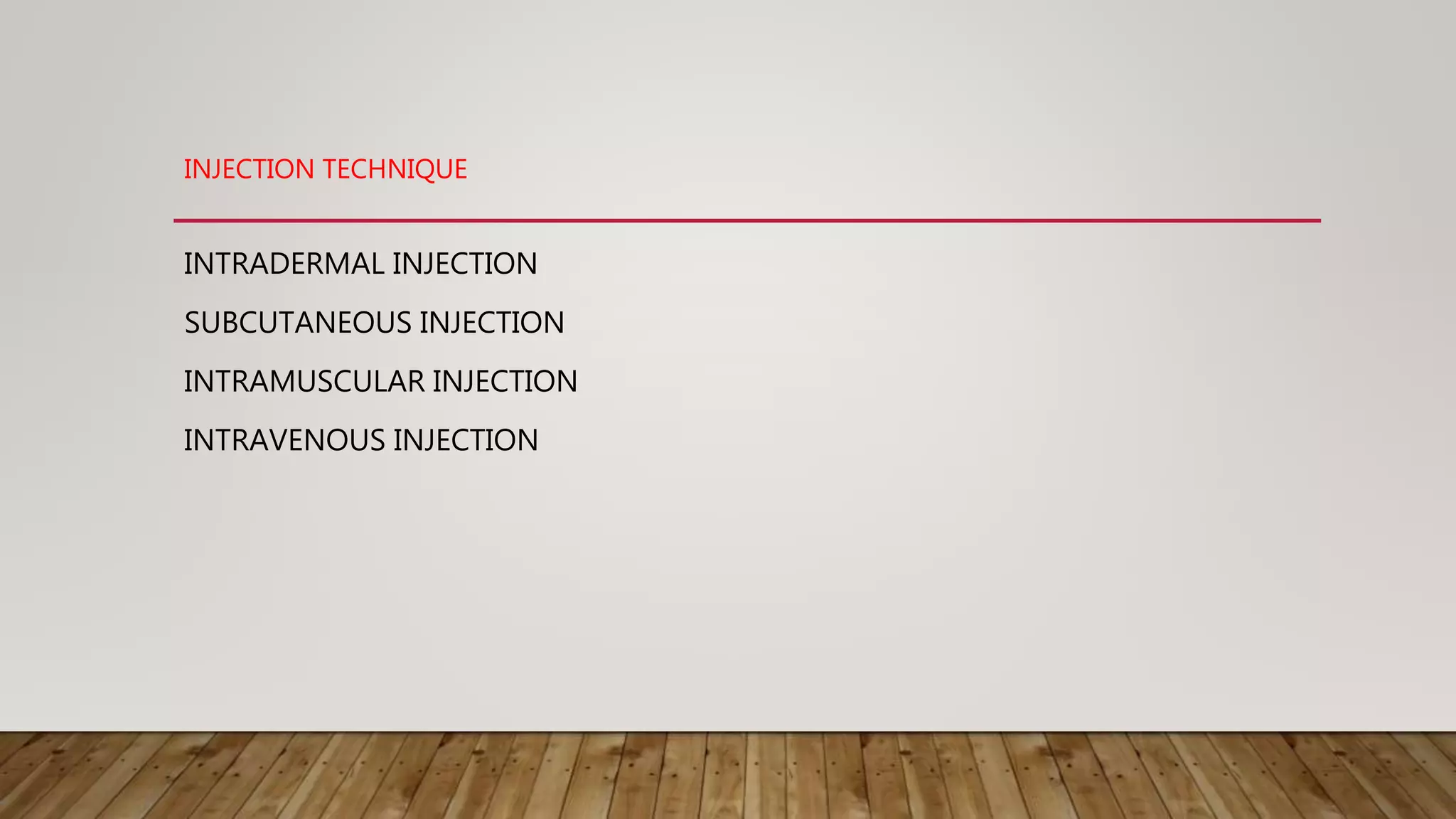 Types of injection | PPTX
