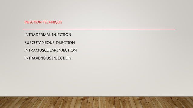 Types of injection | PPTX