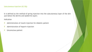types of injection. Intravenous injection pptx | PPTX