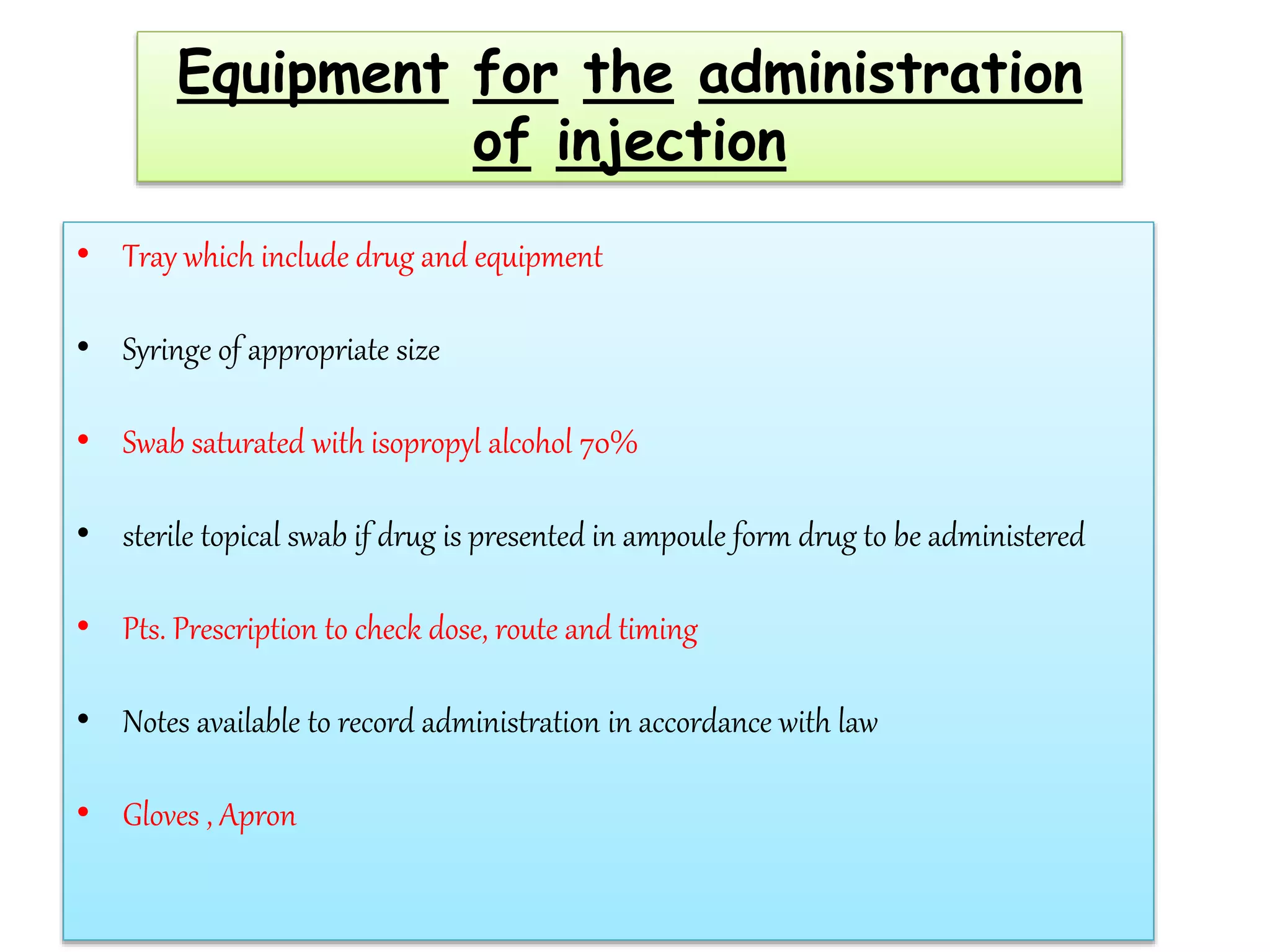Types of injection routes | PPTX