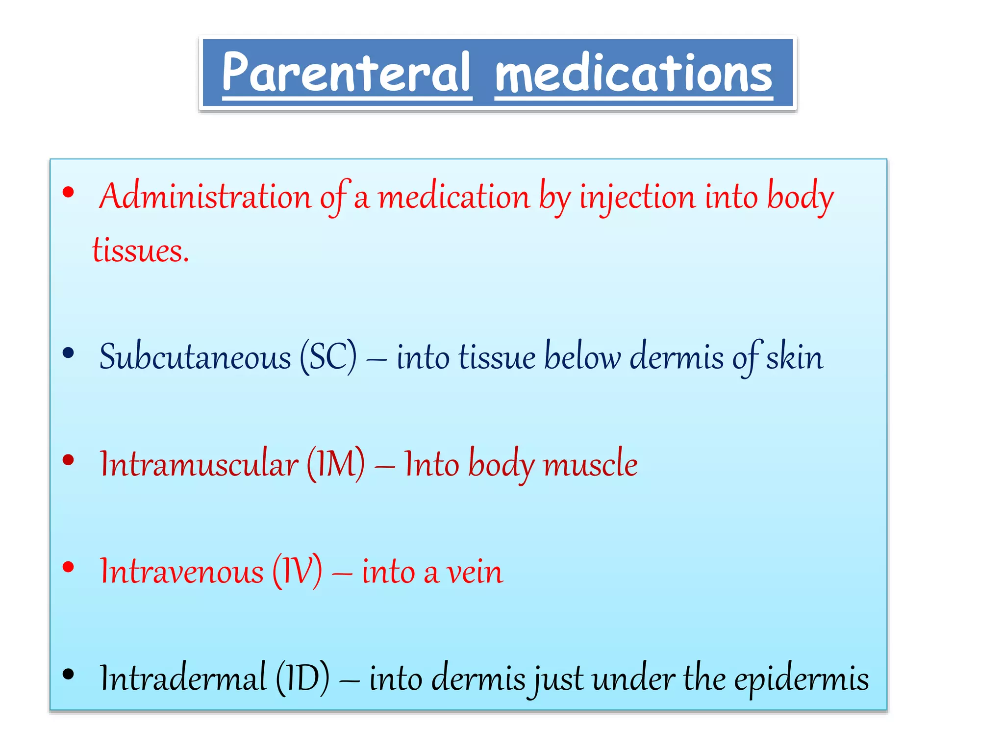 Types Of Injection Routes Pptx