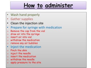 Types of injection routes | PPTX