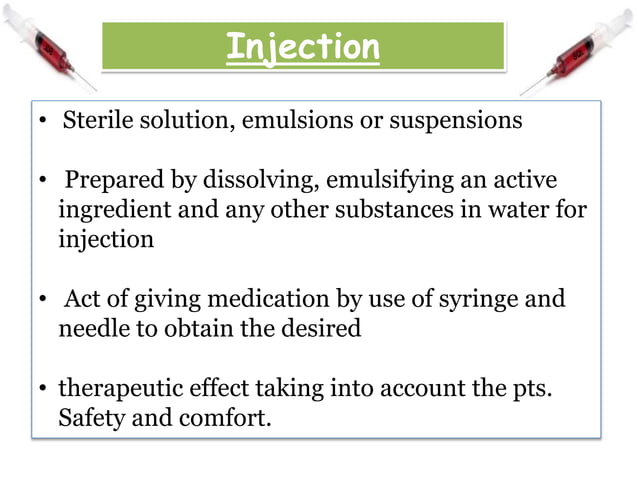 TYPES OF INJECTION AND INJECTION SITES.pptx | Skin and Dermatology ...