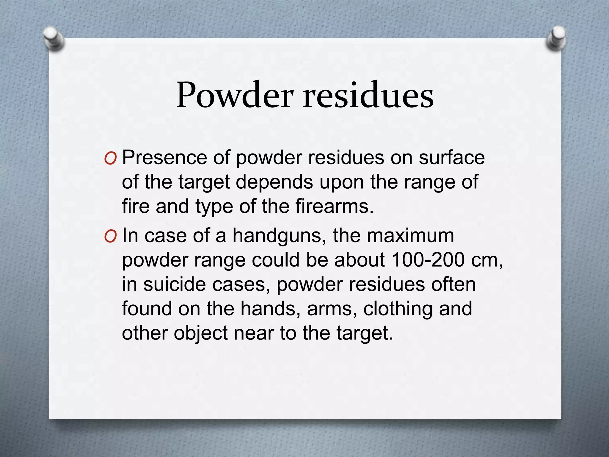 Types of injury and range of fire | PPTX
