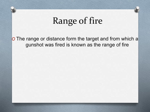 Types of injury and range of fire | PPTX | Arms & Ammunition ...