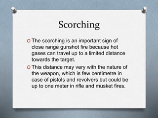 Types of injury and range of fire | PPTX