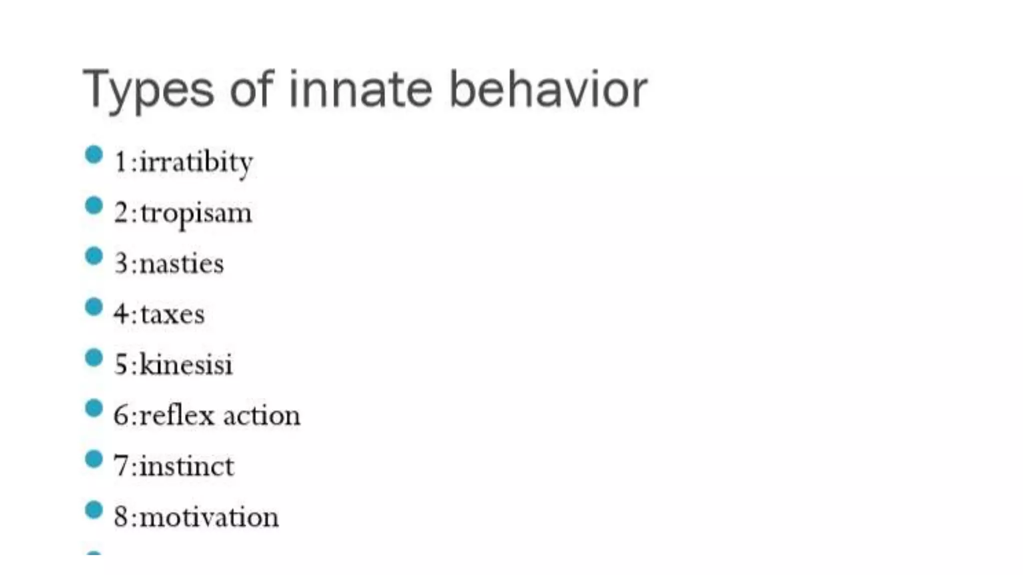 Types of innate behaviour | PPTX