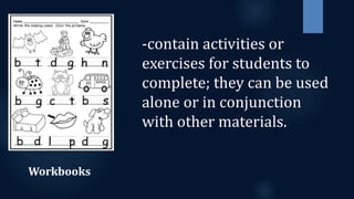 LANGUAGE LEARNING MATERIALS-TYPES OF INSTRUCTIONAL MATERIALS.pptx