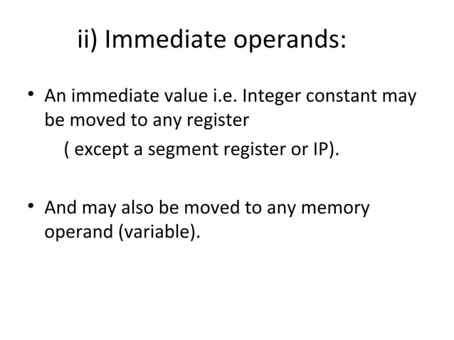 Types of instructions