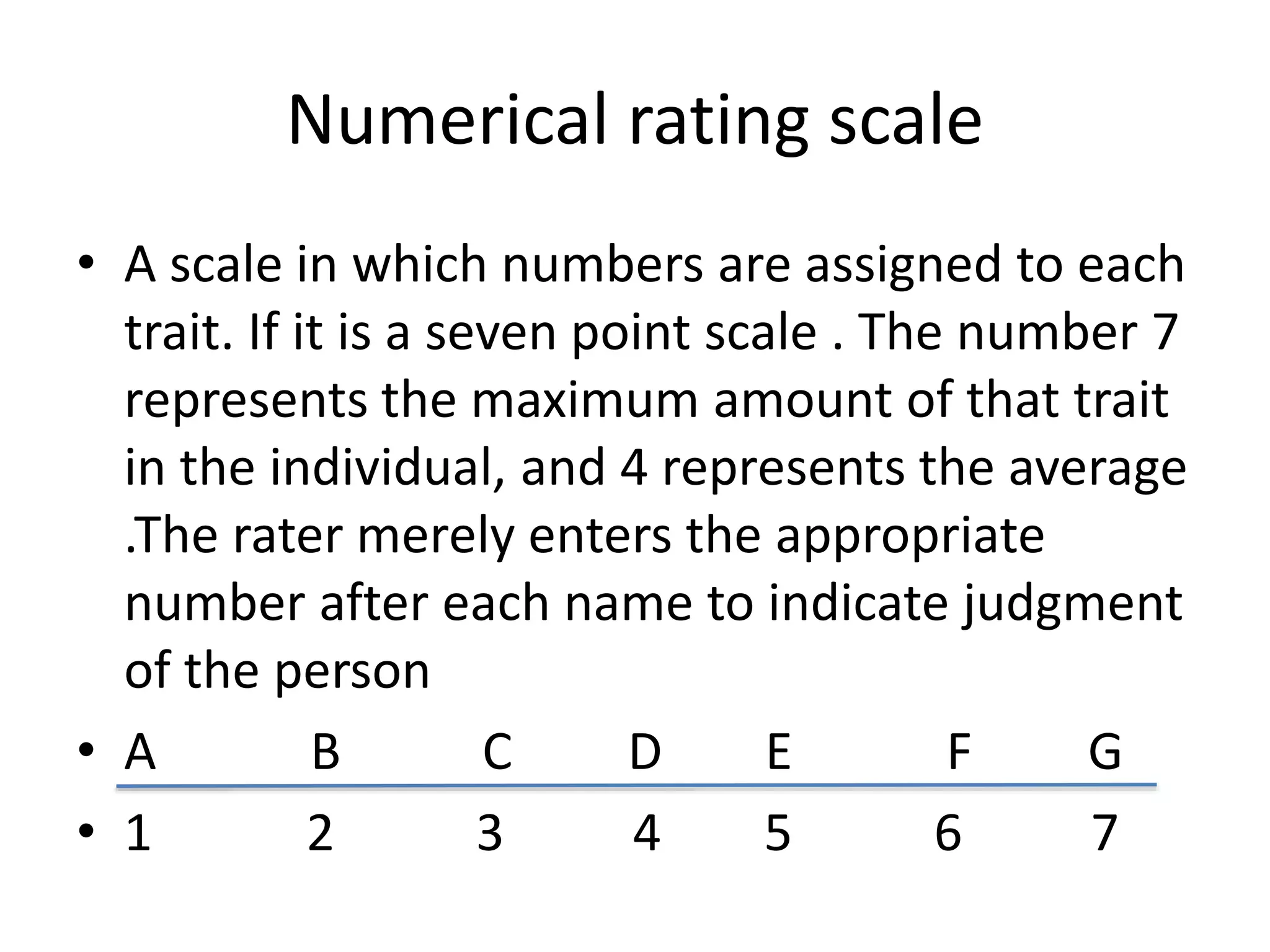 Types of instruments (observation schedule, rating scales, criterion ...
