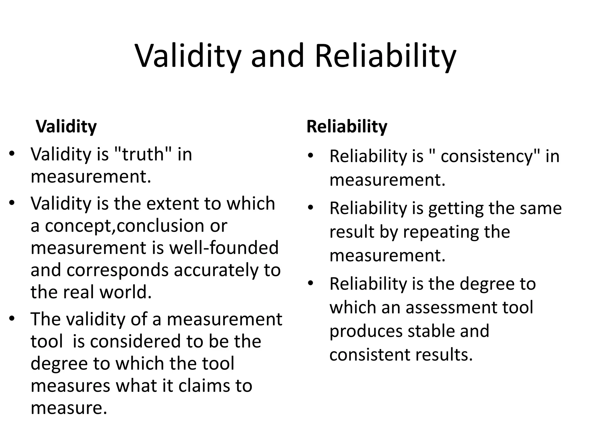 Types of instruments (observation schedule, rating scales, criterion ...