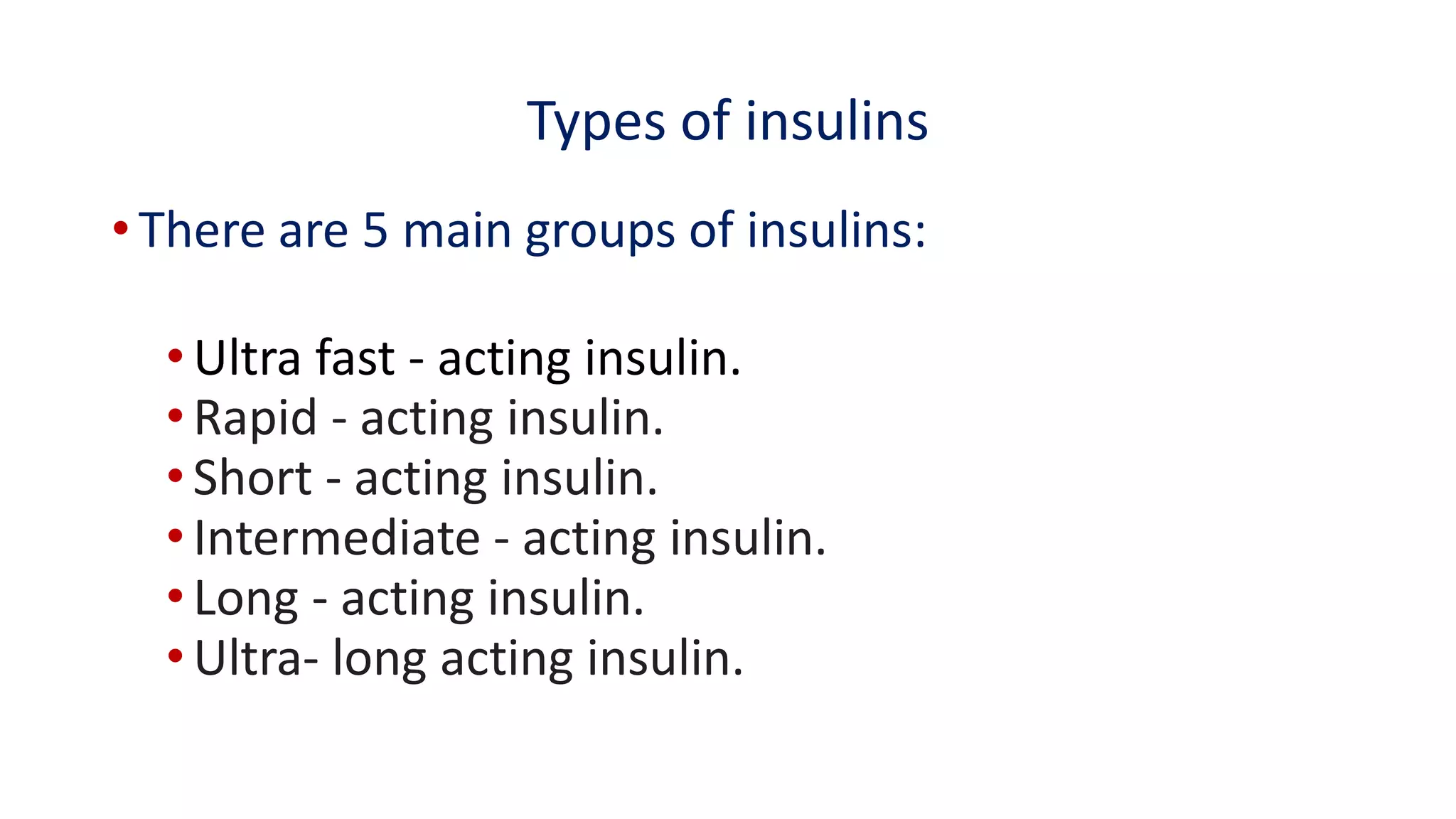 Types of insulin & correction of hyperglycemia | PDF