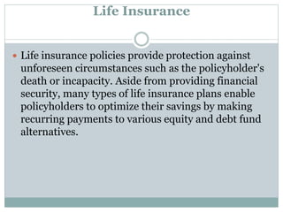 Types of Insurance.ppt in insurance mgmt | PPT