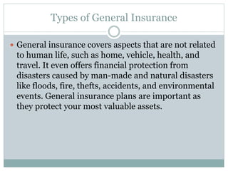 Types of Insurance.ppt in insurance mgmt | PPT