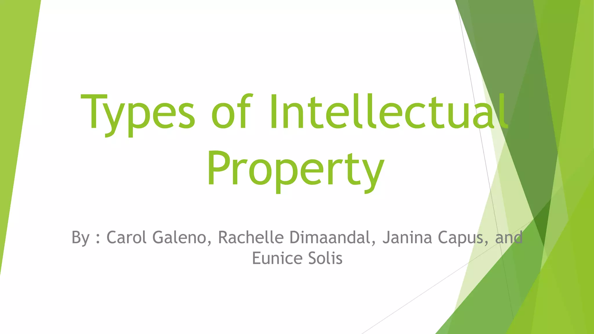 Types of Intellectual Property | PPTX
