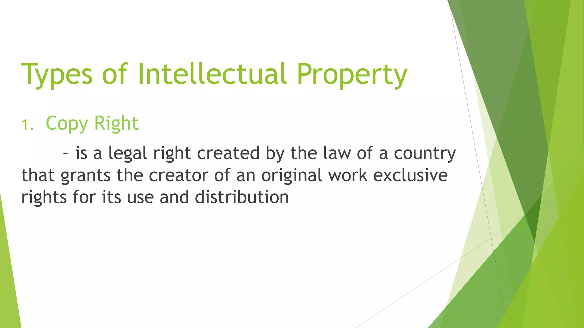 Types of Intellectual Property | PPTX