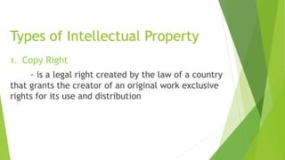 Types of Intellectual Property | PPTX