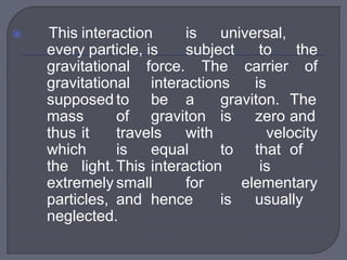 Basic Forces of Nature or Interactions | PPTX