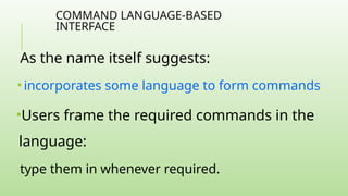 TYPES OF INTERFACE IN SOFTWARE ENGINEERING | PPT