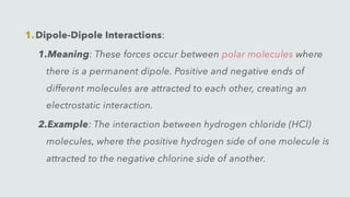 Types of Intermolecular Forces.ppt with real life example | PPT