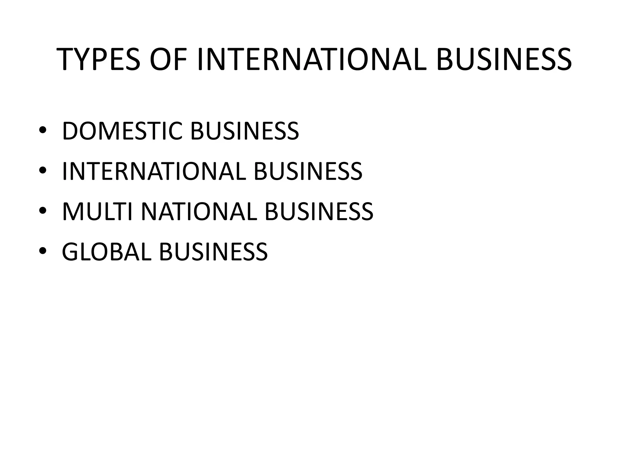 Types of international business | PPTX