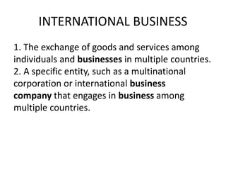 Types of international business | PPTX