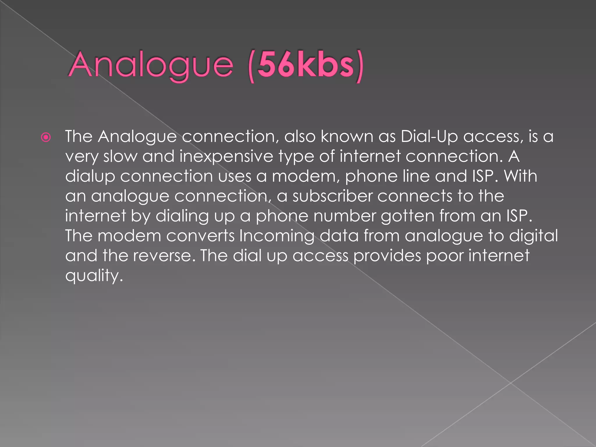 Types of internet connections | PPTX