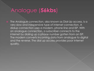Types of internet connections | PPTX