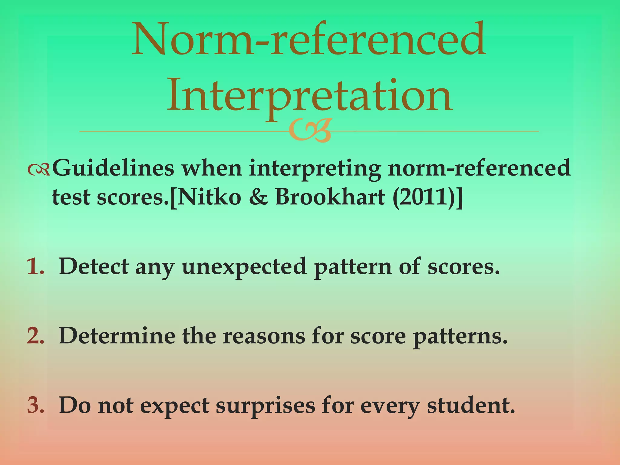 Types of score interpretations | PPT