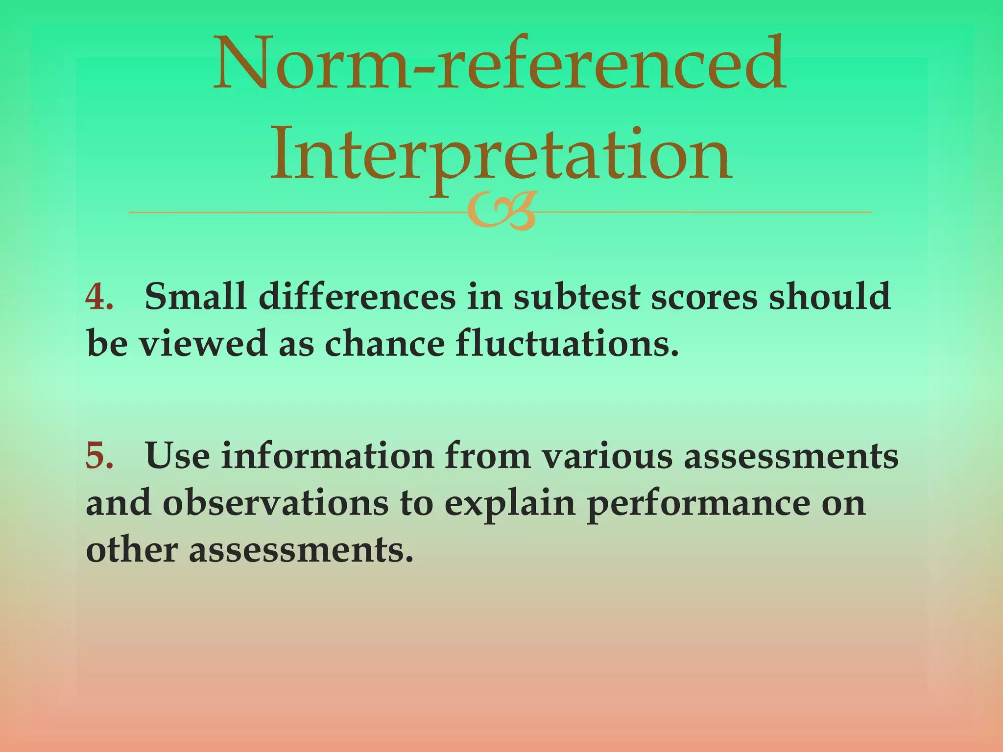Types of score interpretations | PPTX