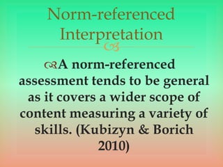 Types of score interpretations | PPTX