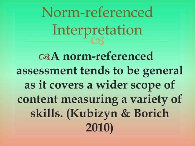 Types of score interpretations | PPT