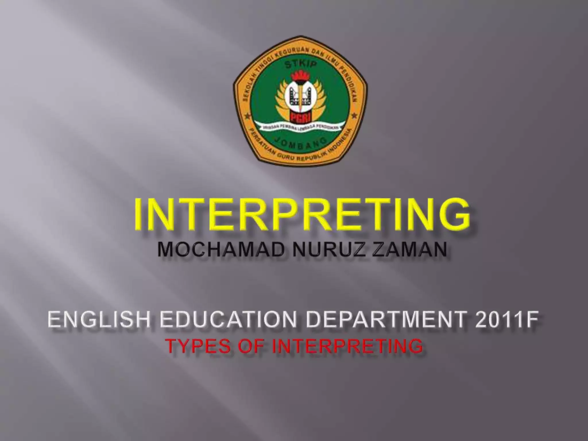 Types of interpreting | PPT
