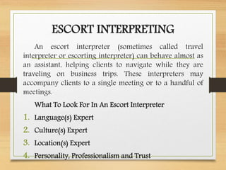 Types of interpreting | PPTX