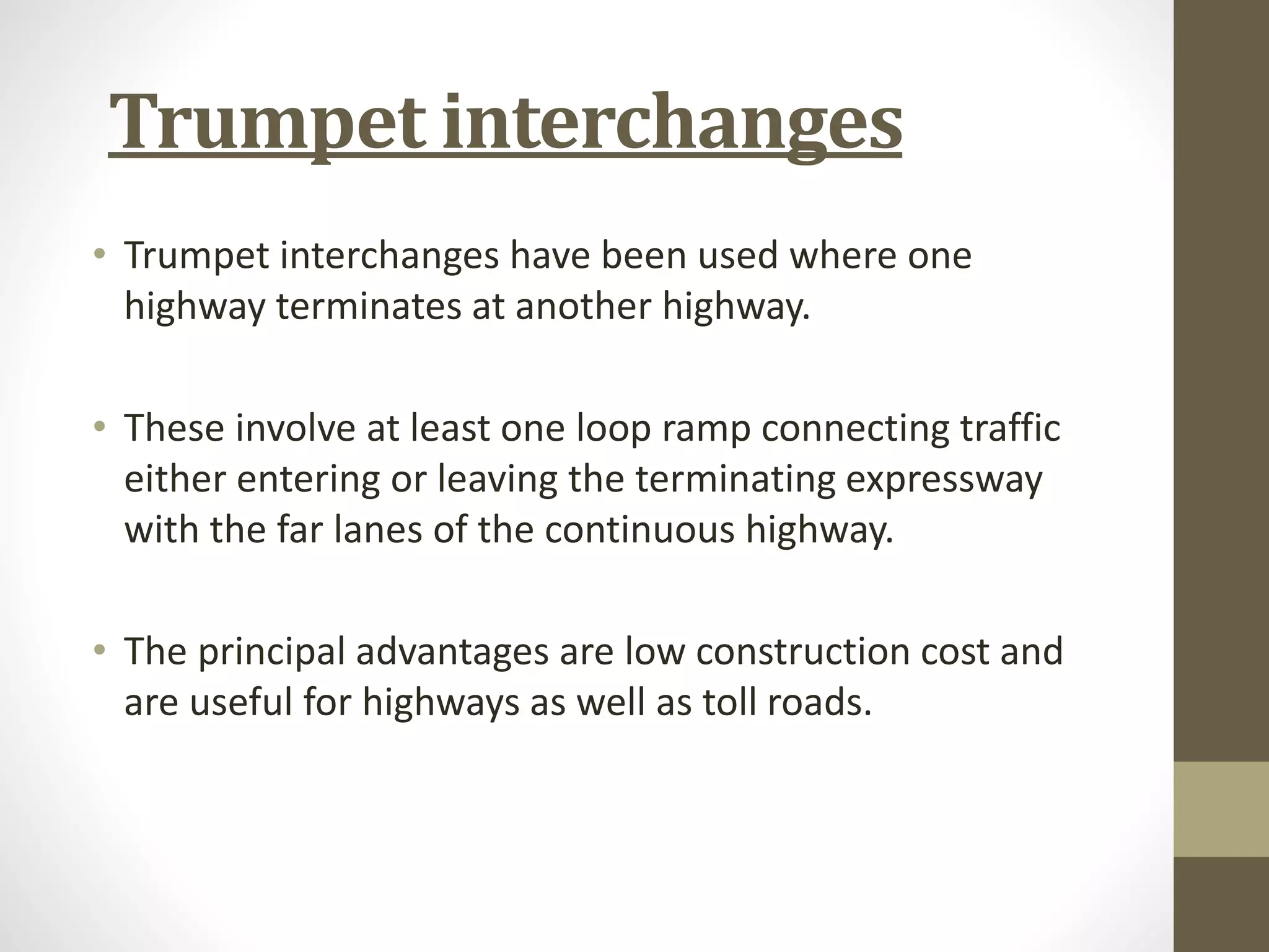 Types of intersection of road and design parameters of road ...