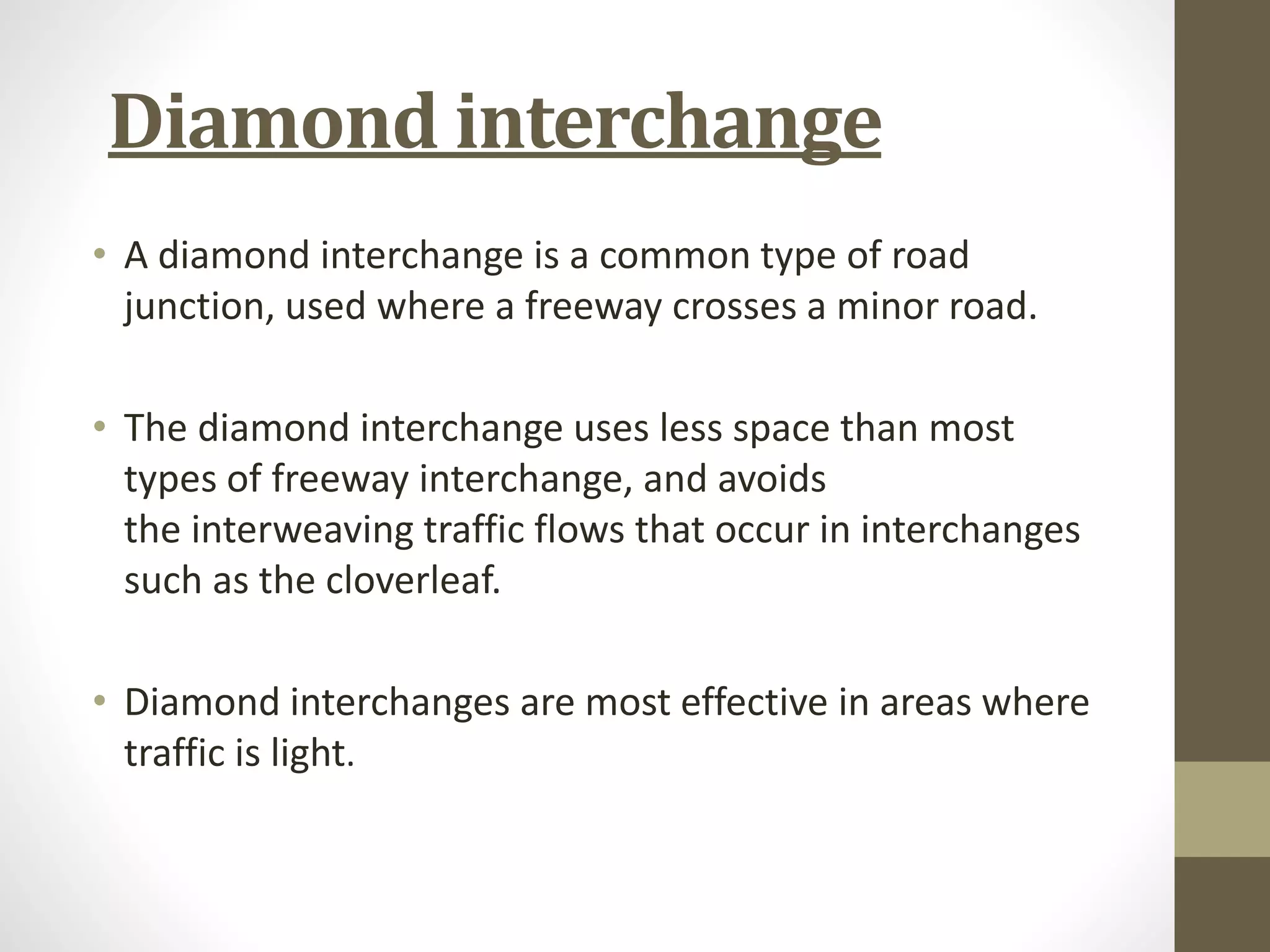 Types of intersection of road and design parameters of road ...