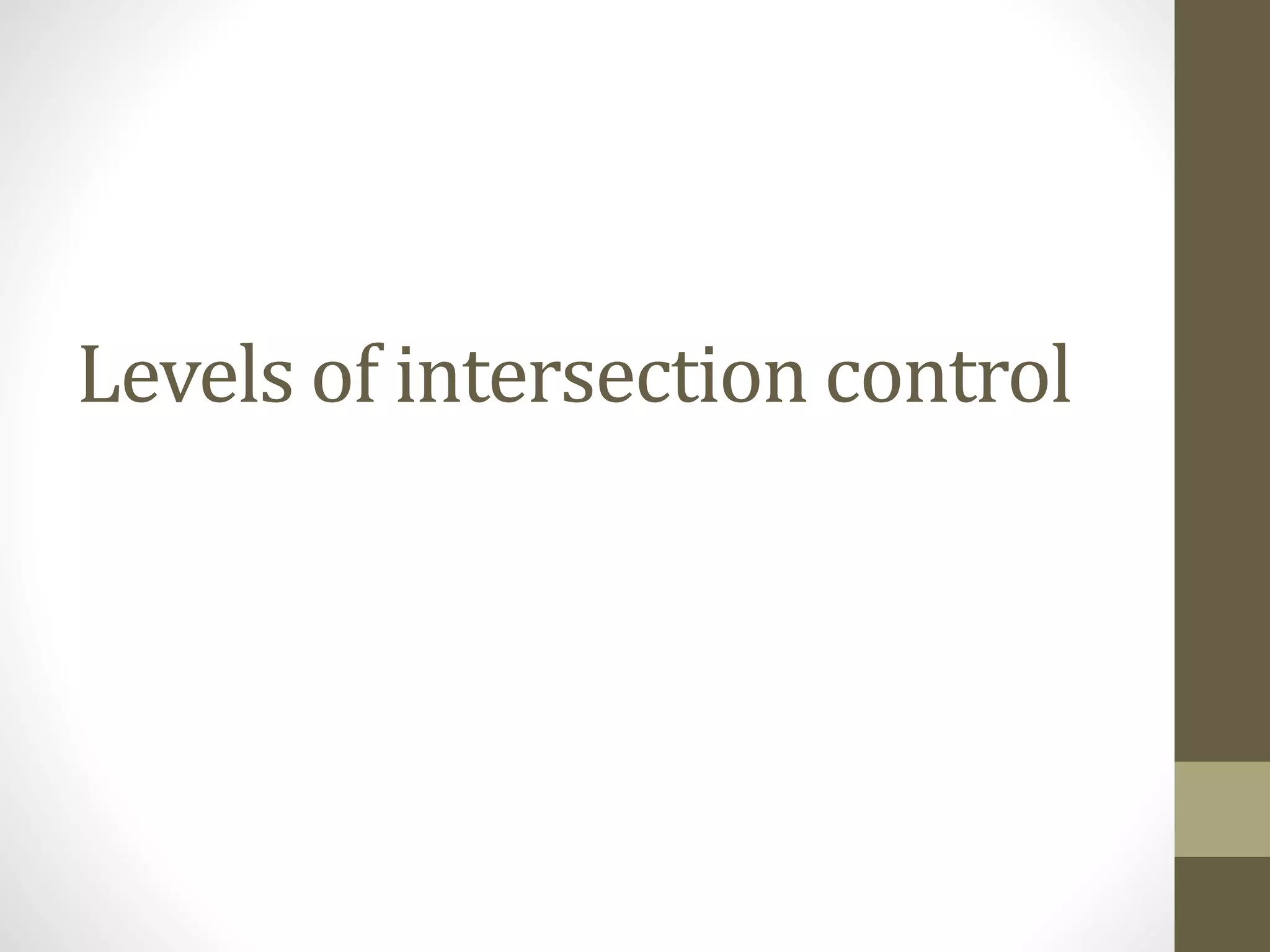 Types of intersection of road and design parameters of road ...