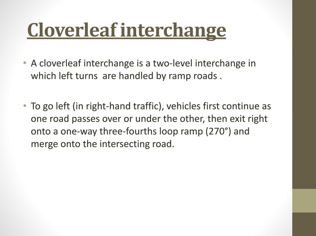 Types of intersection of road and design parameters of road ...