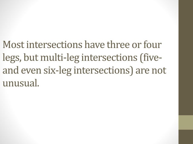 Types of intersection of road and design parameters of road ...