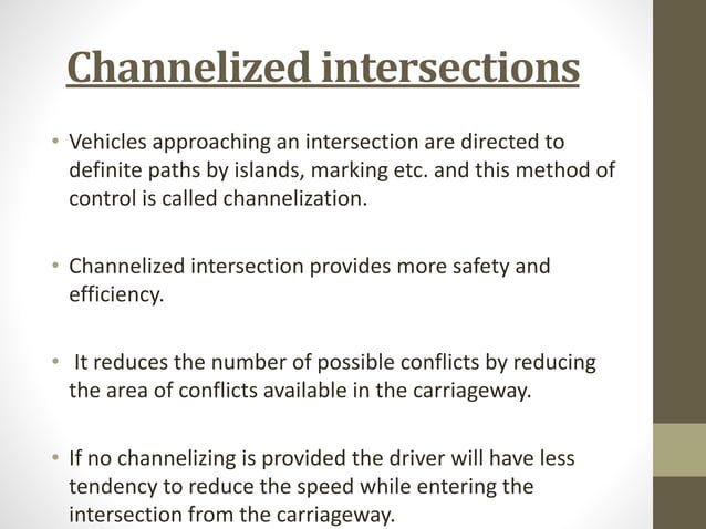 Types of intersection of road and design parameters of road ...