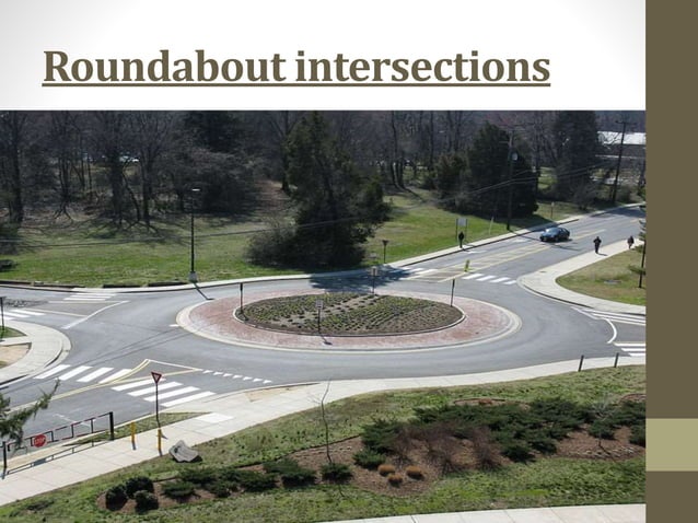 Types of intersection of road and design parameters of road ...