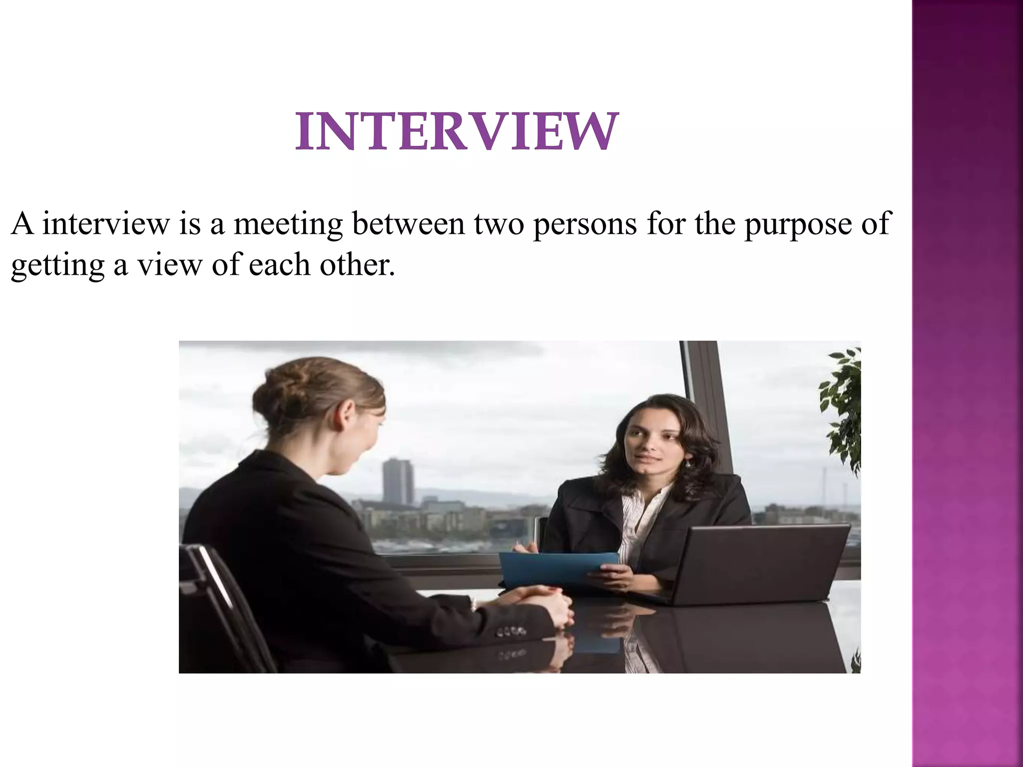 Types of interview | PPTX