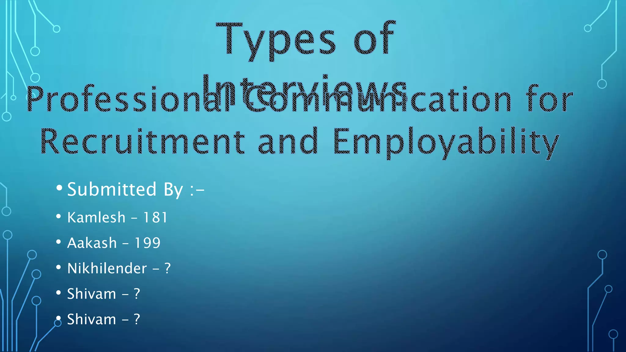 Types of Interview | PPT