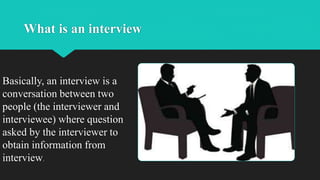 Types of interview | PPTX