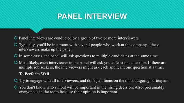 Types of interview | PPTX