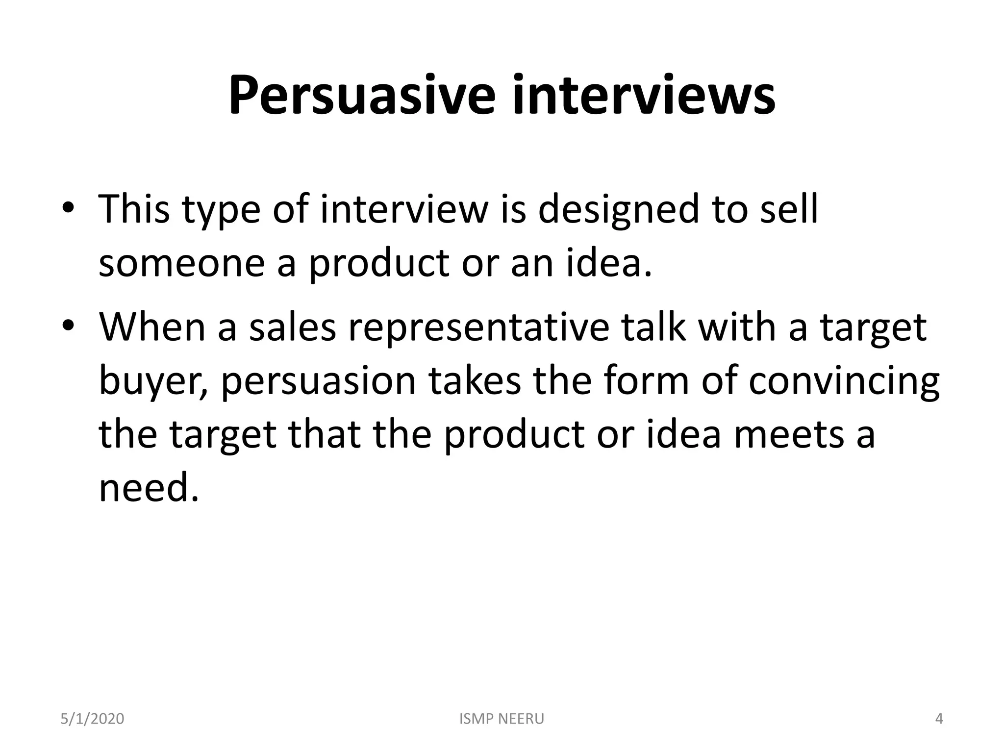 Types of interview | PPTX